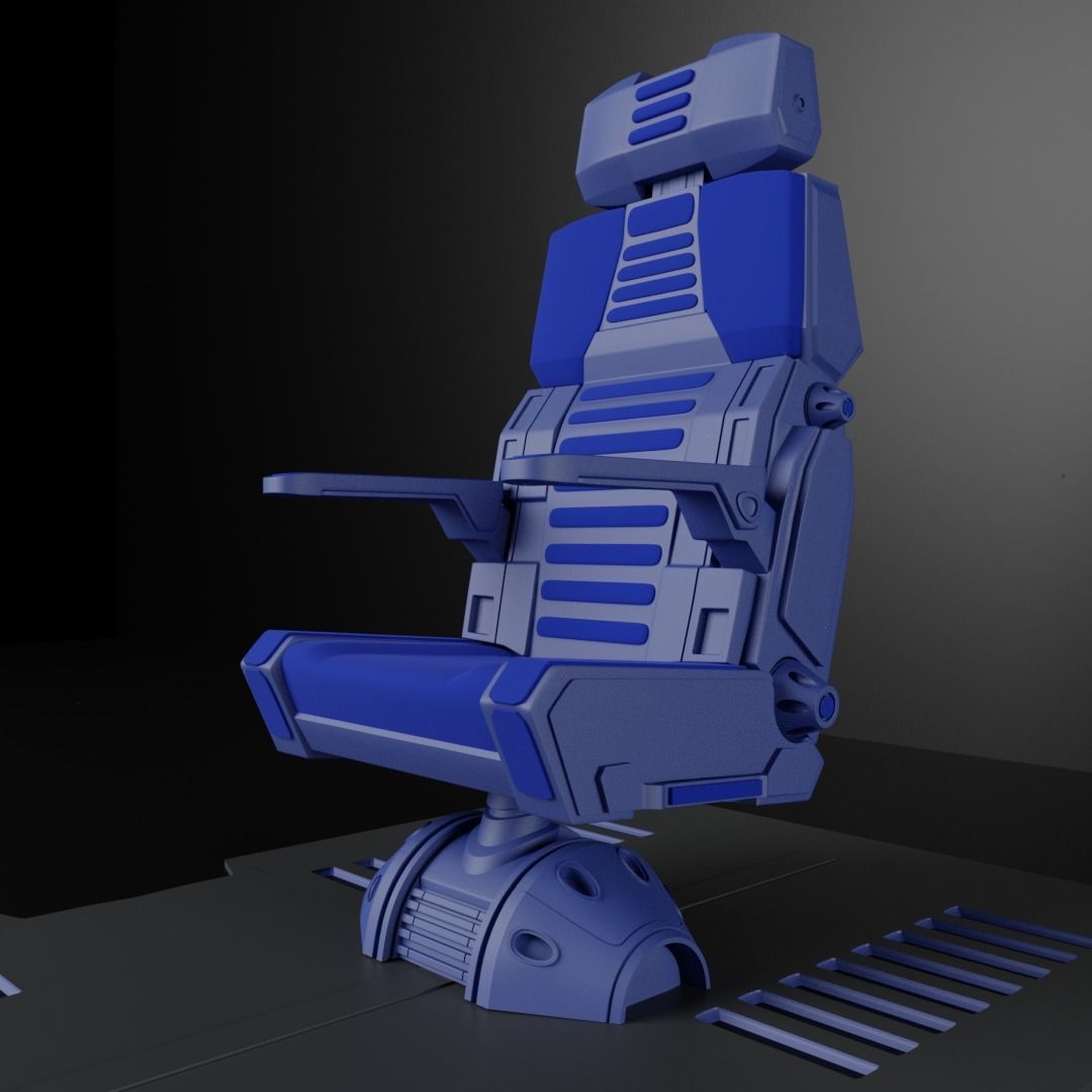 Sci Fi Bridge Chair 3D model | CGTrader