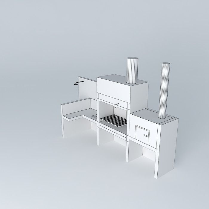 Barbecue place free 3D model | CGTrader