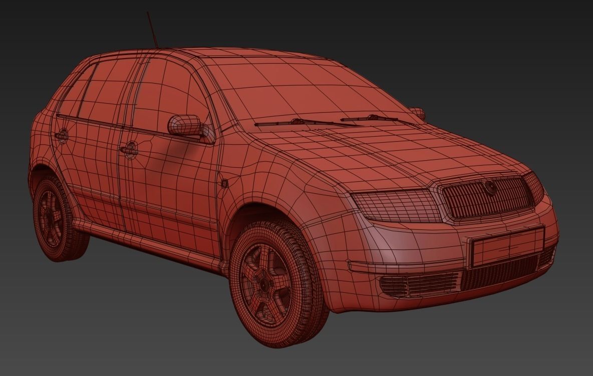 Skoda Fabia mk1 exterior model 3D model | CGTrader