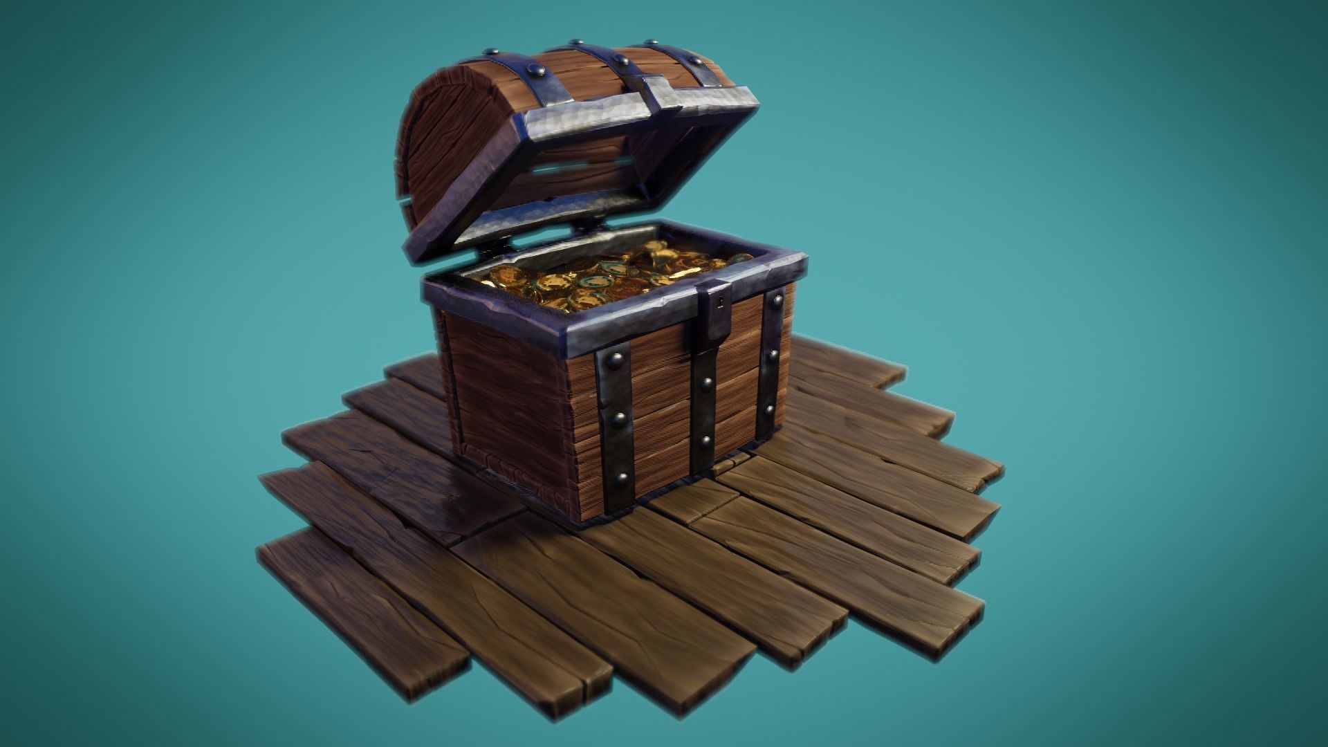 3D model Treasure Chest Sword asset VR / AR / low-poly | CGTrader