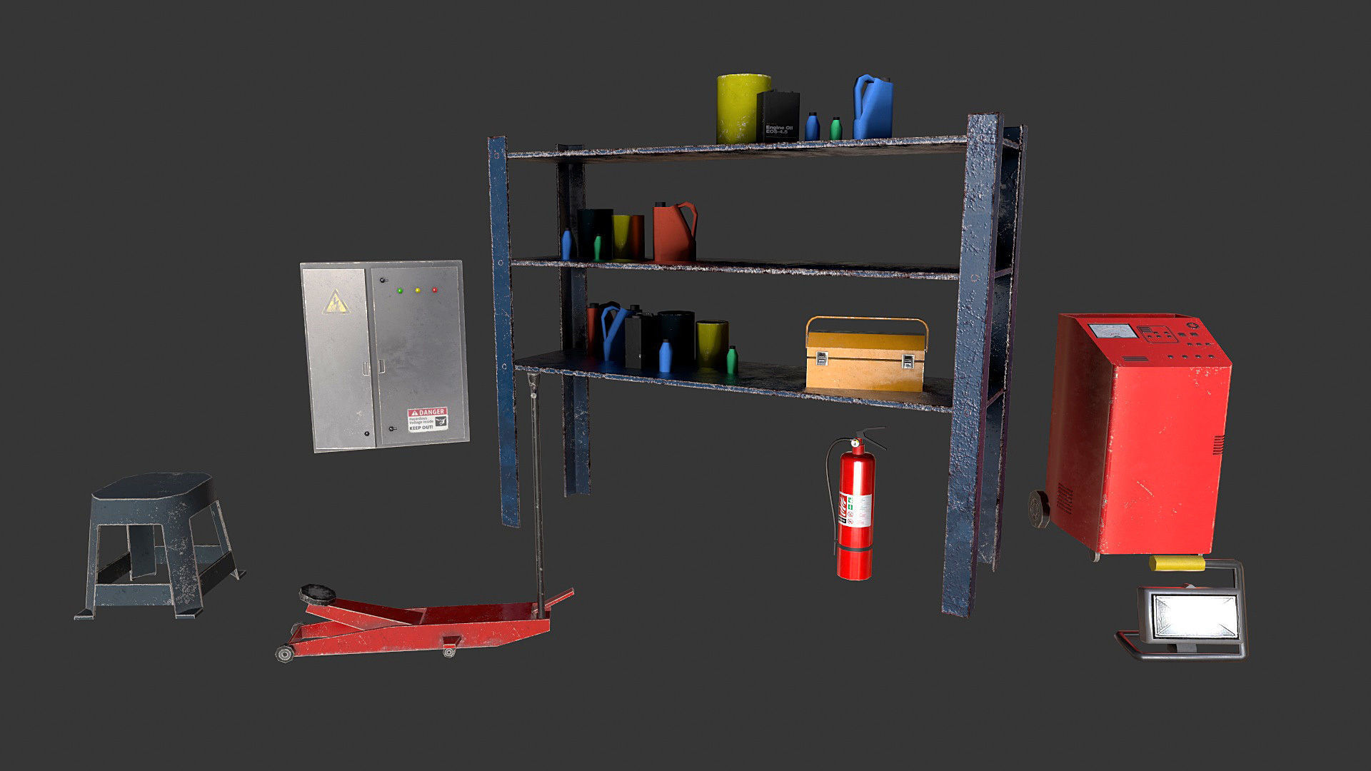 3D model Garage Props 01 VR / AR / low-poly | CGTrader