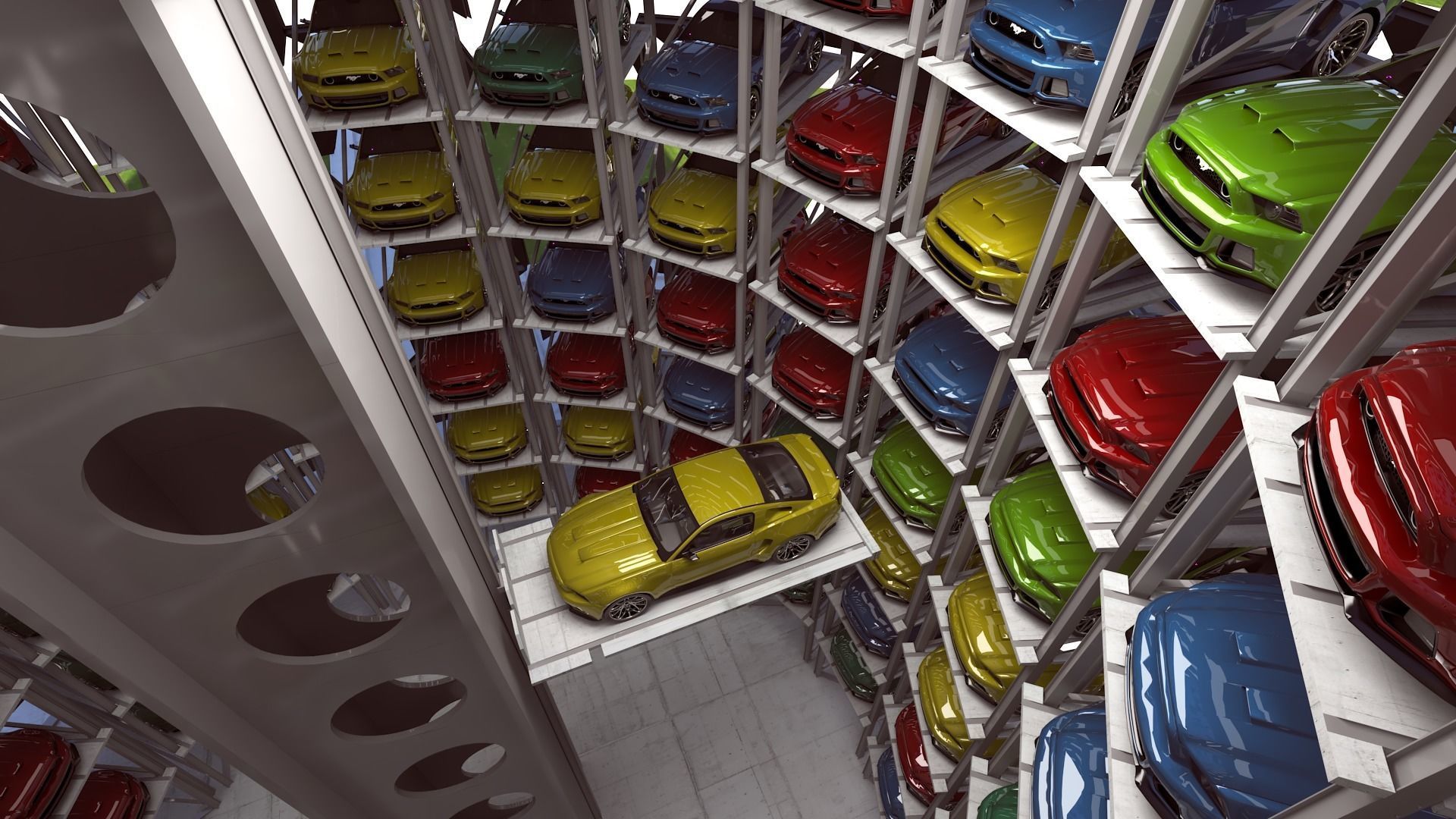 Car Park Models - Volkswagen Parking Lot Towers - Museum Concept 3D ...