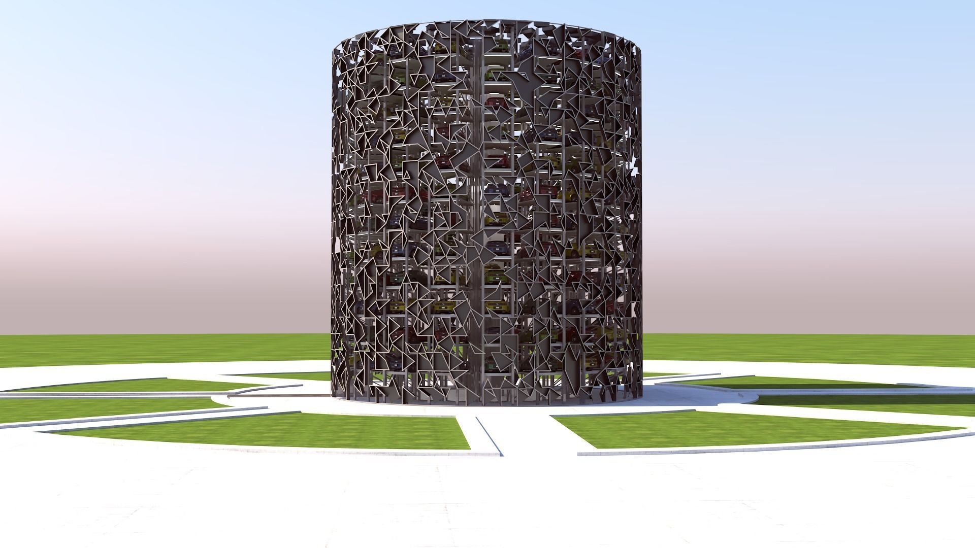 Car Park Models - Volkswagen Parking Lot Towers - Museum Concept 3D ...