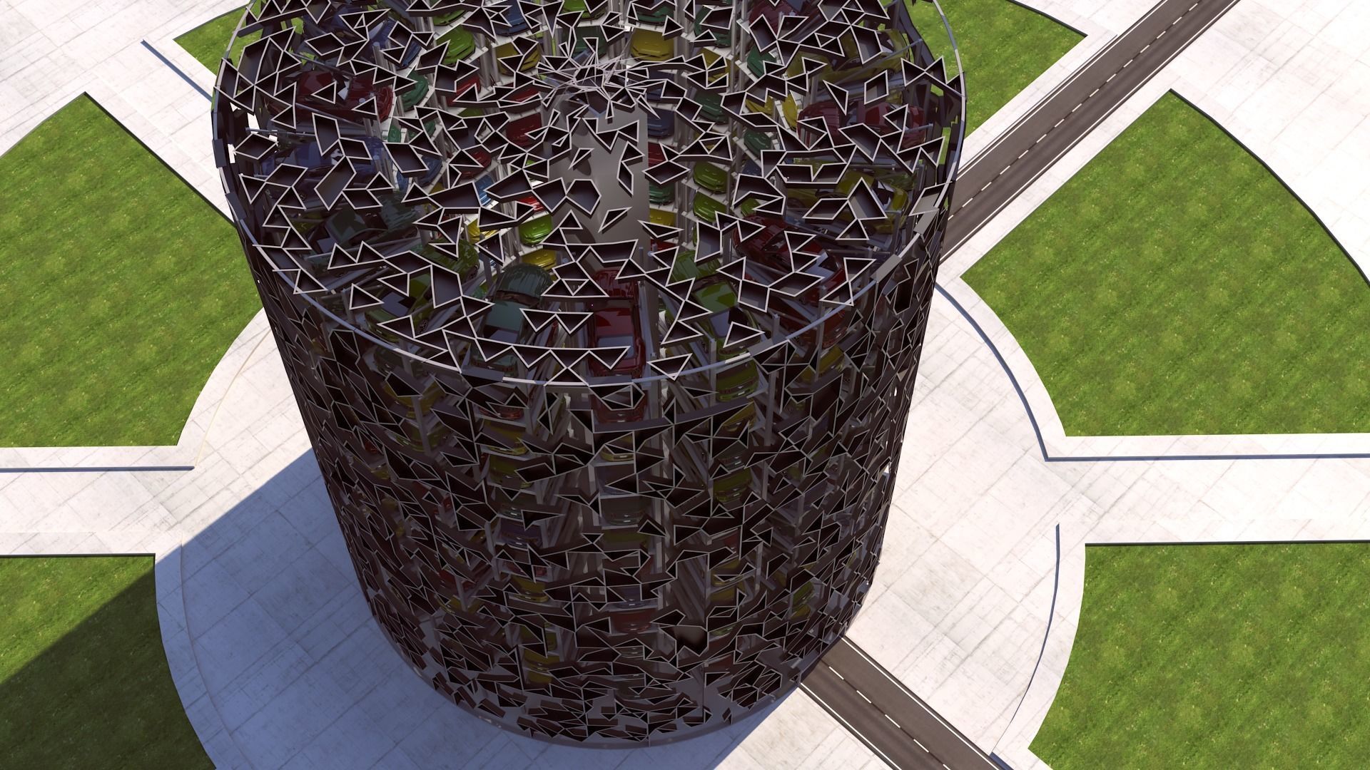 Car Park Models - Volkswagen Parking Lot Towers - Museum Concept 3D ...