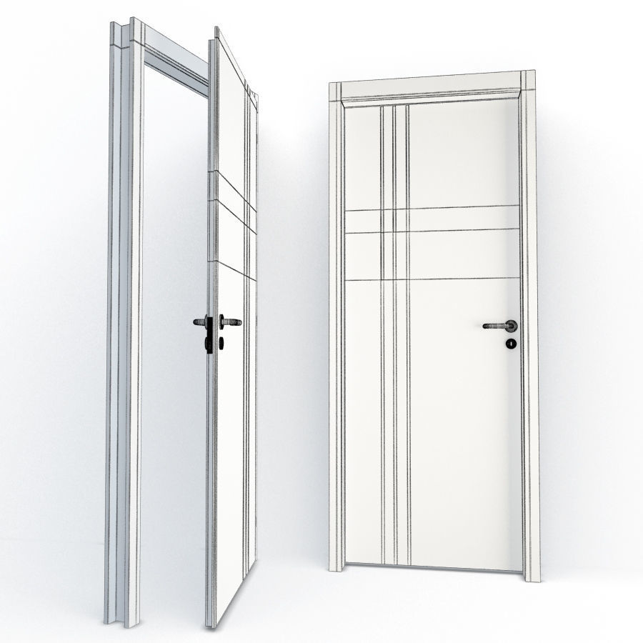 Wooden Door Sixtine 3D model | CGTrader