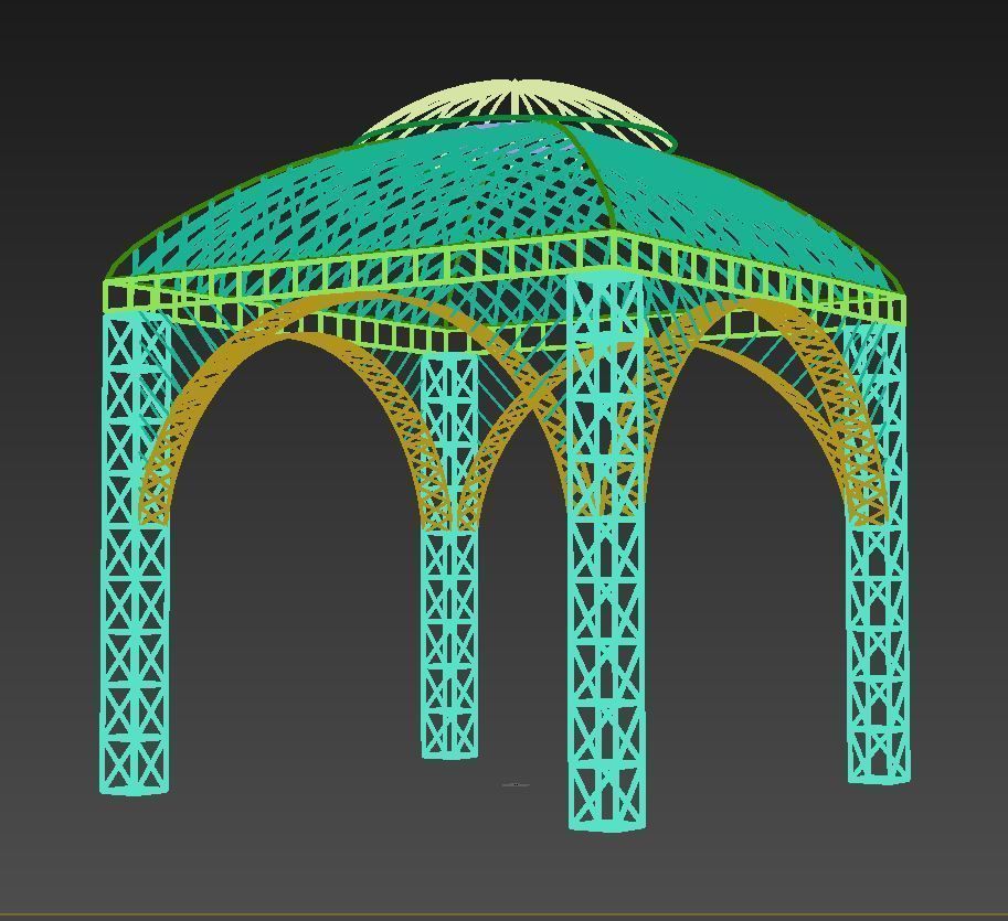 Metal Canopy Structure 3D model | CGTrader