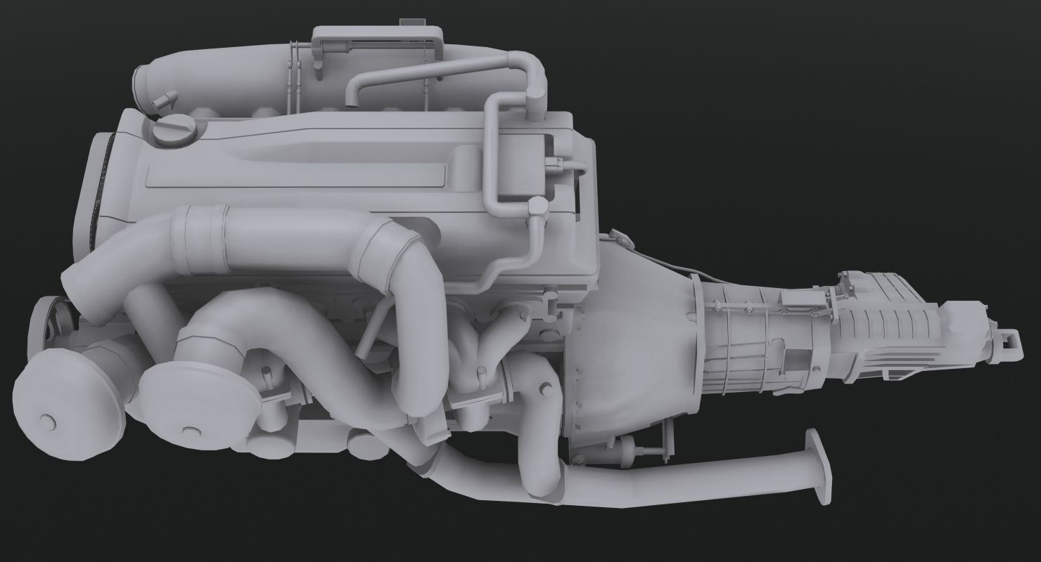 3D model Nissan RB26 DETT by HKS engine VR / AR / low-poly | CGTrader