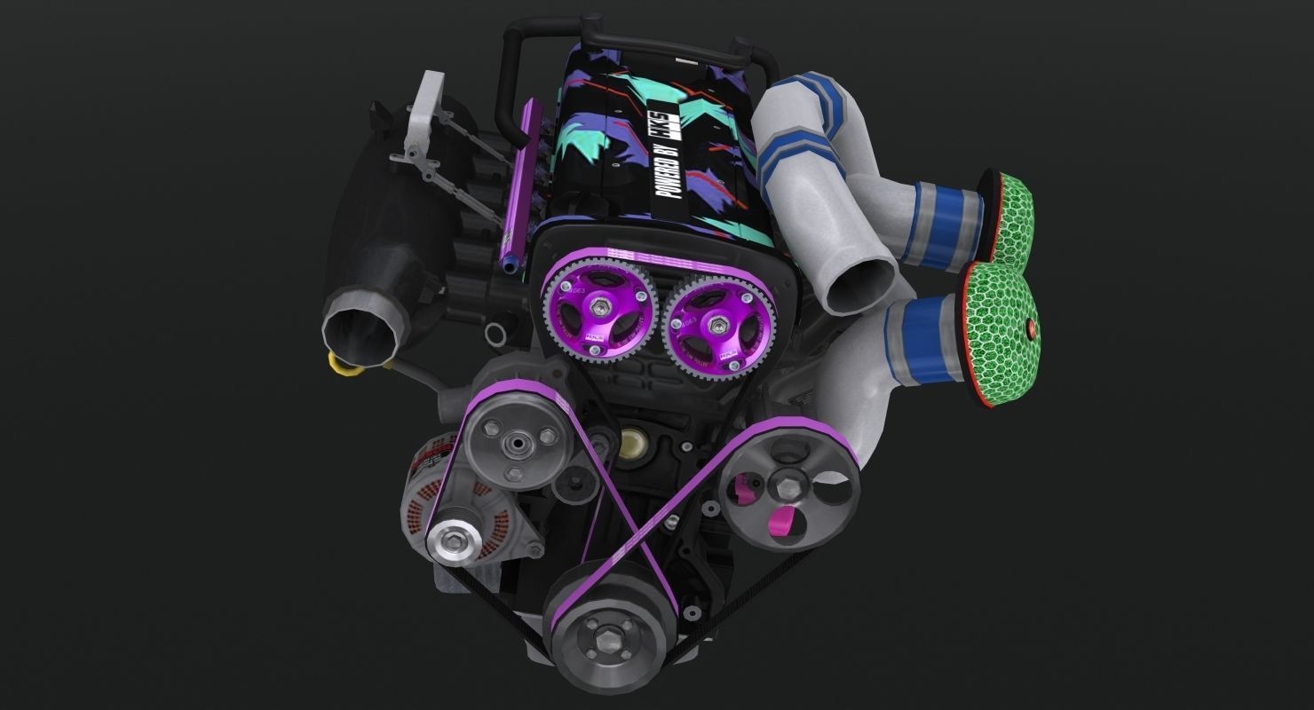 3D model Nissan RB26 DETT by HKS engine VR / AR / low-poly | CGTrader