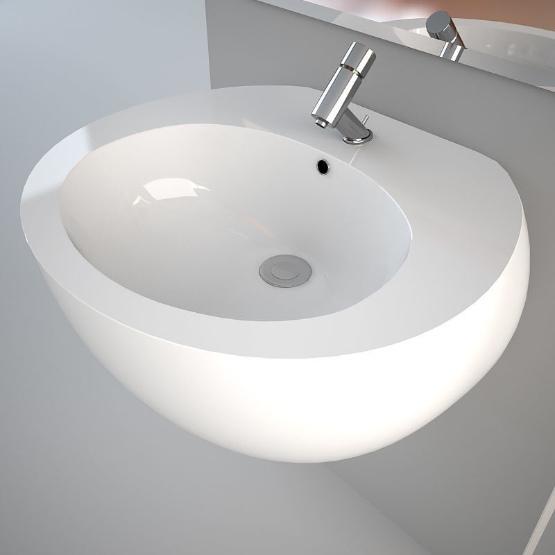 Wall hung Egg Pod wash-basin 3D model | CGTrader