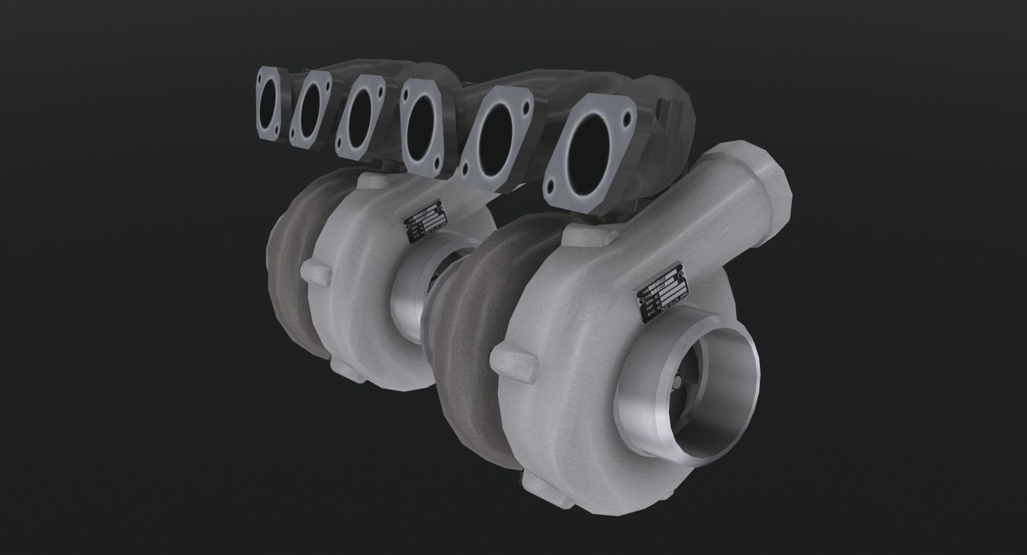 3D model Nissan RB28 Twin Turbo by HKS engine VR / AR / low-poly | CGTrader