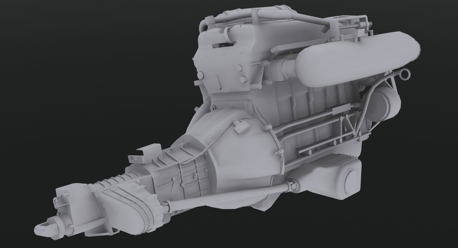 3D model Nissan RB28 Twin Turbo by HKS engine VR / AR / low-poly | CGTrader