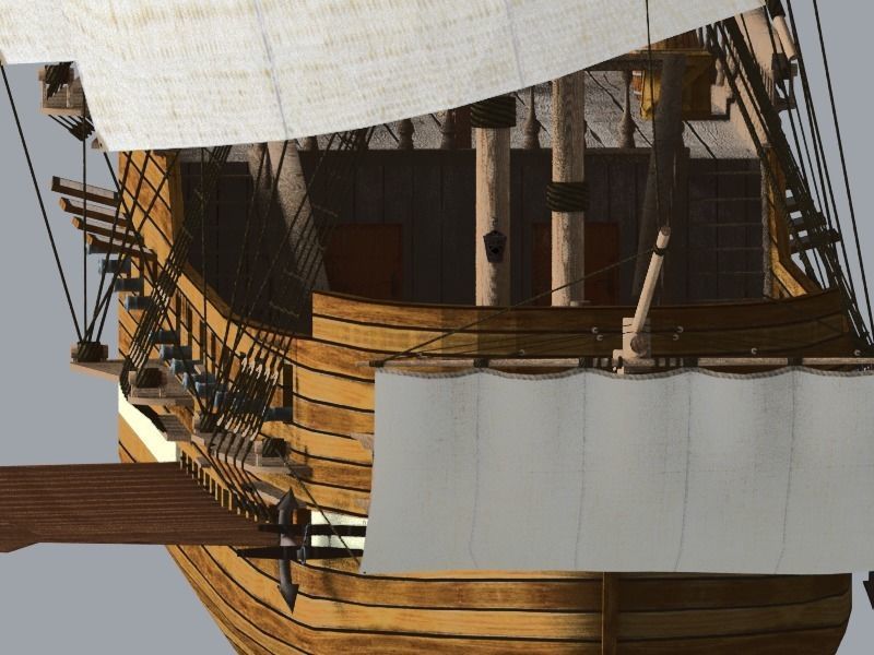 3D model Galley Ship VR / AR / low-poly | CGTrader