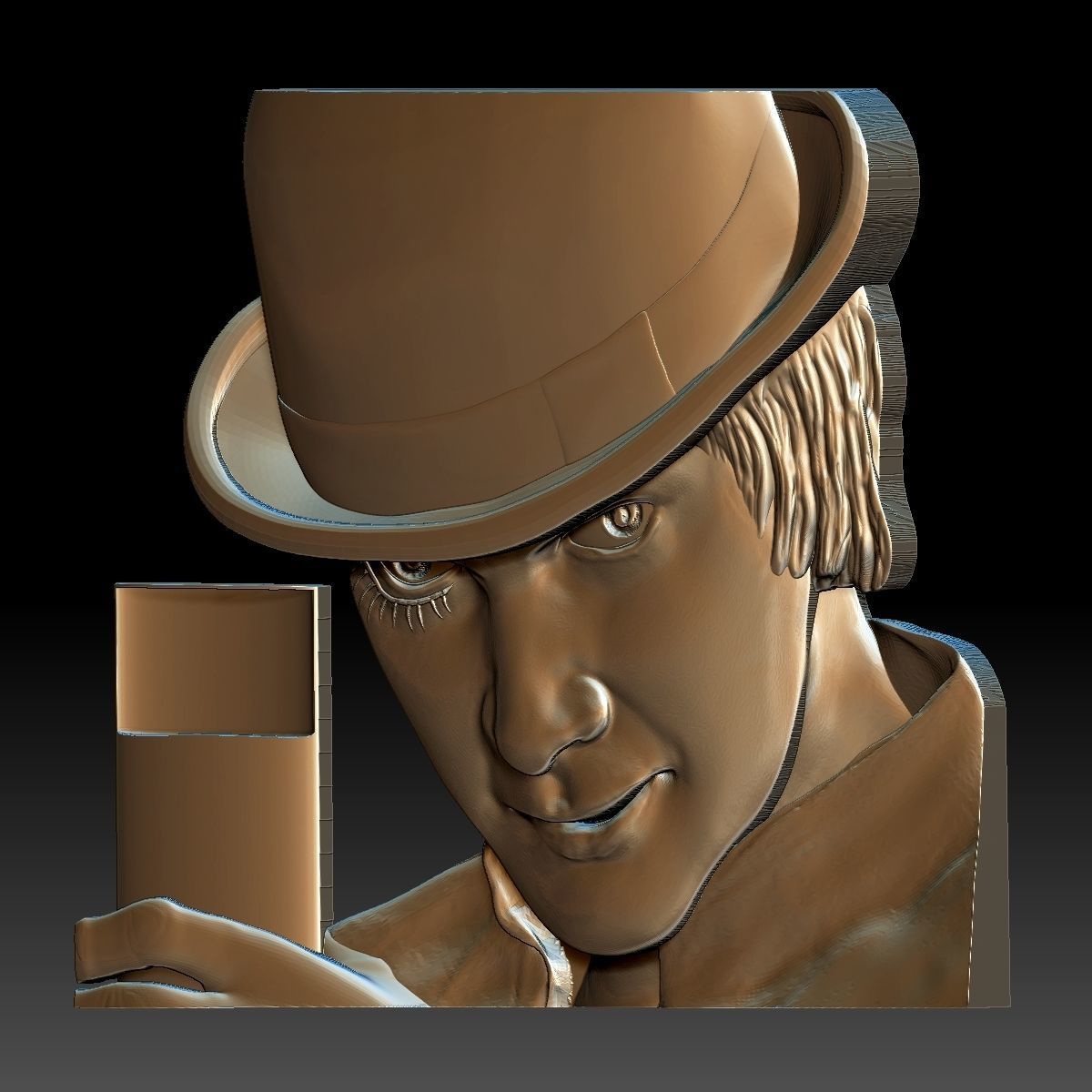 Portrait STL file 3d model bas-relief Clockwork orange 3D model 3D ...