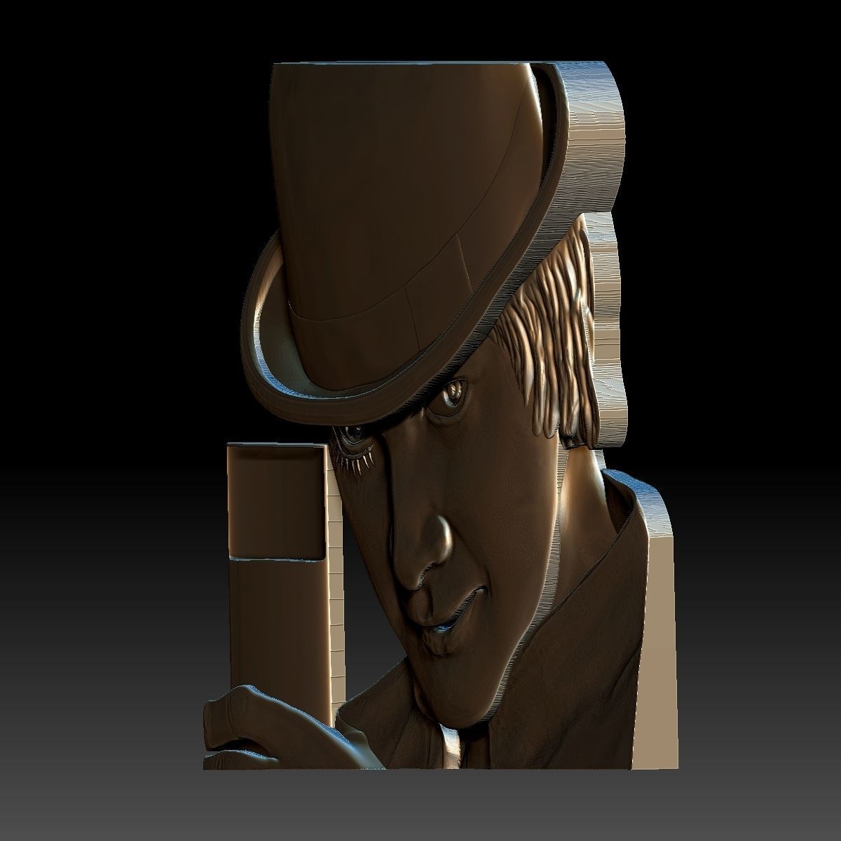 Portrait STL file 3d model bas-relief Clockwork orange 3D model 3D ...