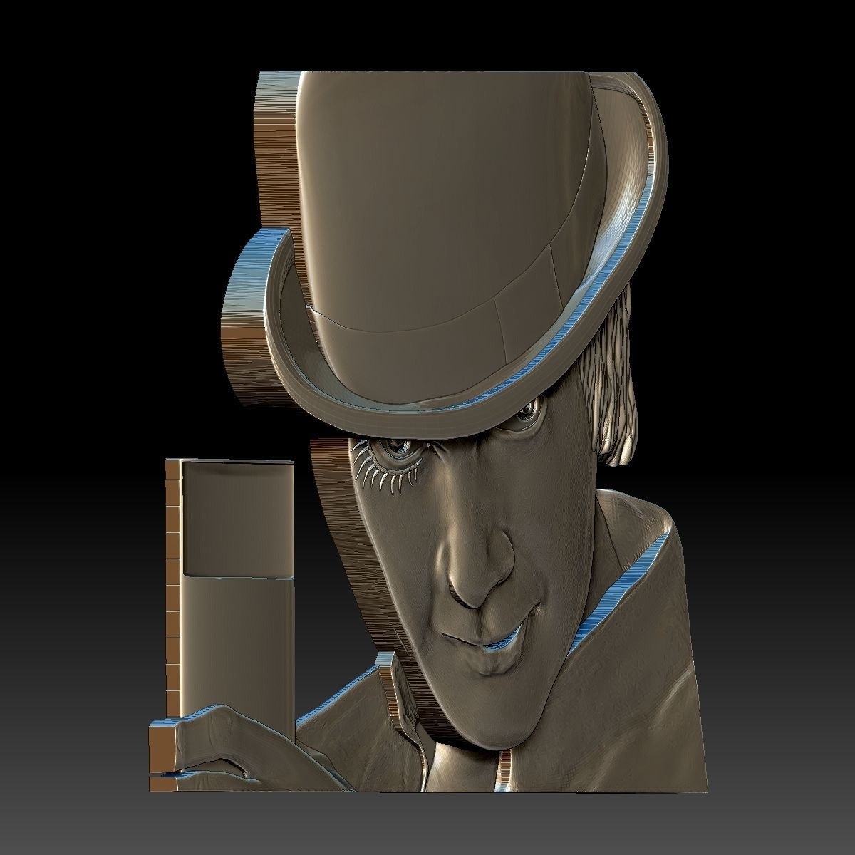 Portrait STL file 3d model bas-relief Clockwork orange 3D model 3D ...