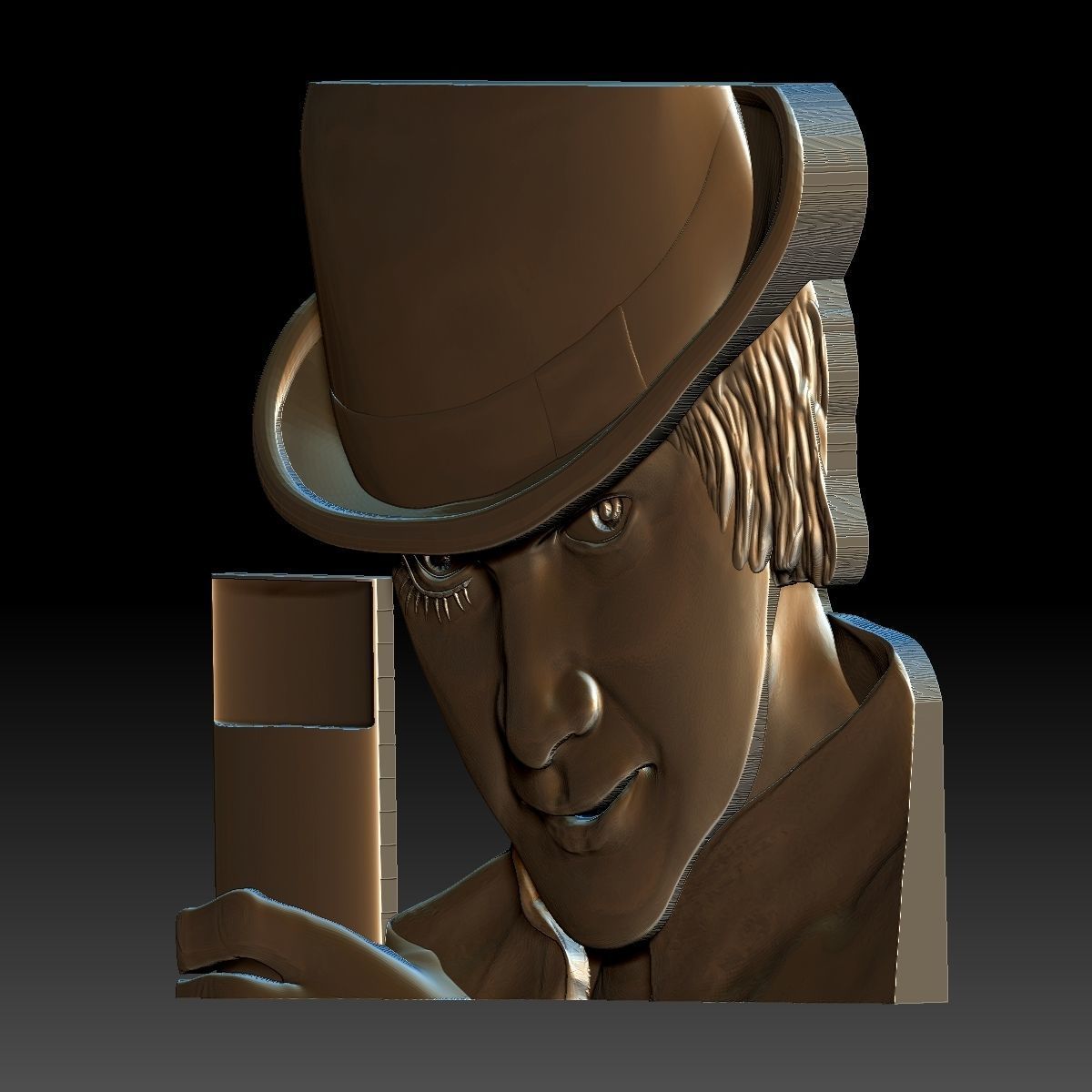 Portrait STL file 3d model bas-relief Clockwork orange 3D model 3D ...