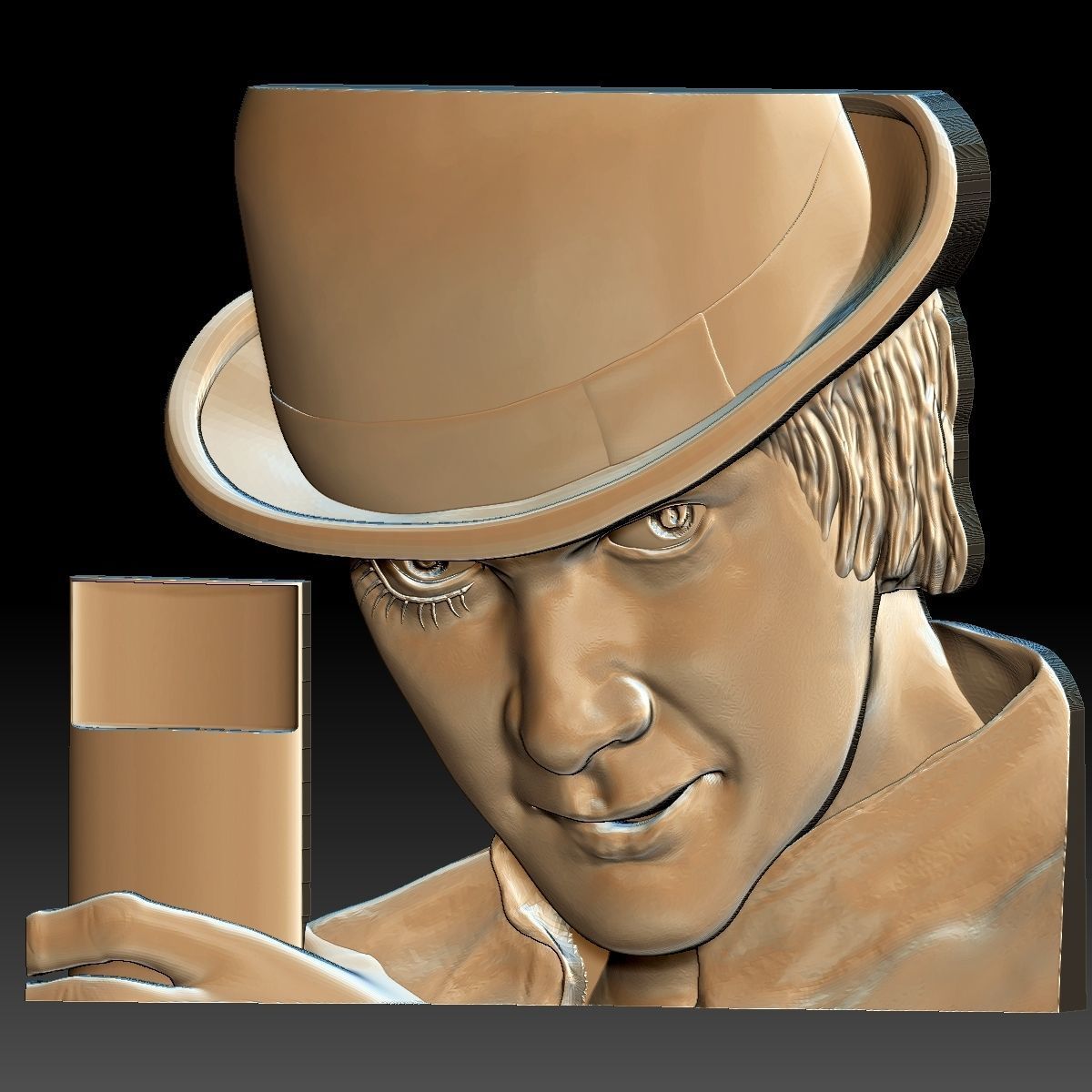 Portrait STL file 3d model bas-relief Clockwork orange 3D model 3D ...
