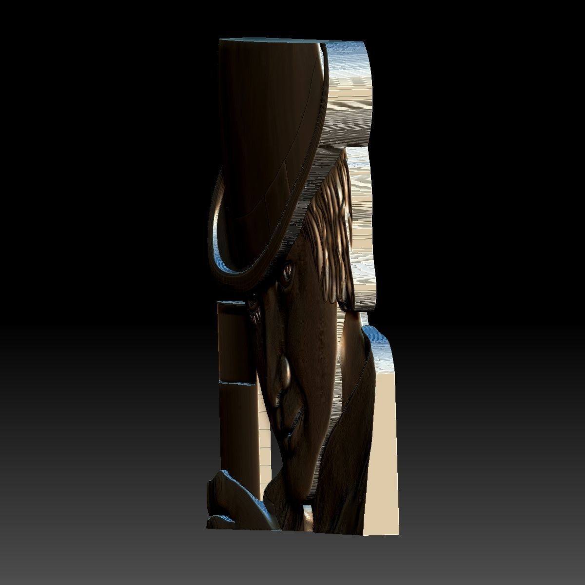 Portrait STL file 3d model bas-relief Clockwork orange 3D model 3D ...