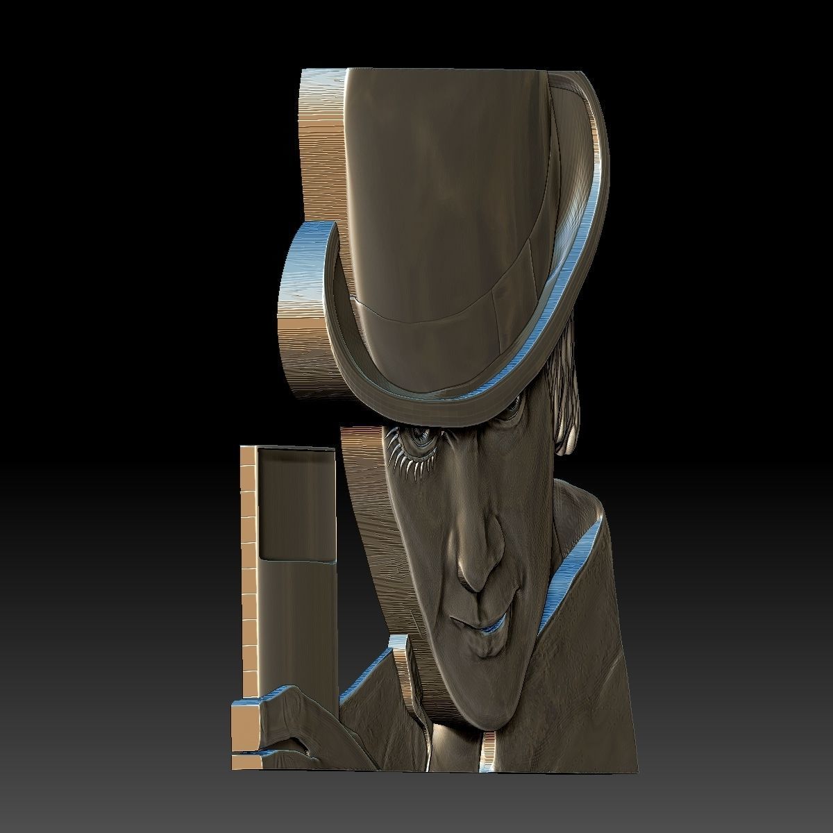 Portrait STL file 3d model bas-relief Clockwork orange 3D model 3D ...