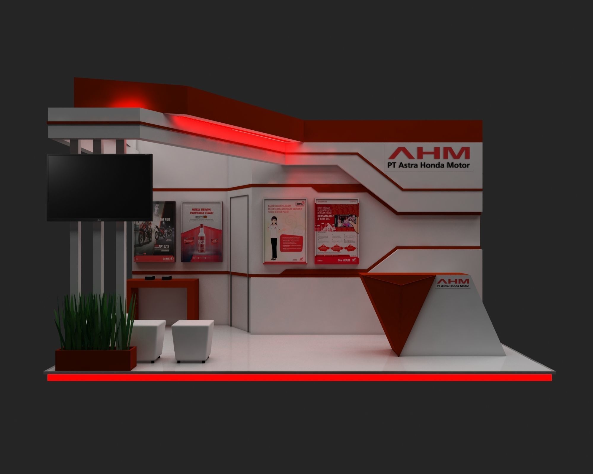 3D Booth 3x5 modern | CGTrader