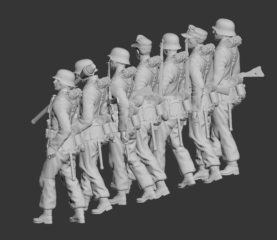 German soldiers 3D model 3D printable | CGTrader