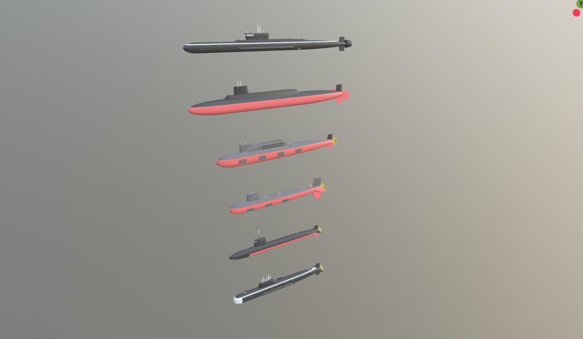 3D model Military Nuclear Submarine VR / AR / low-poly animated | CGTrader