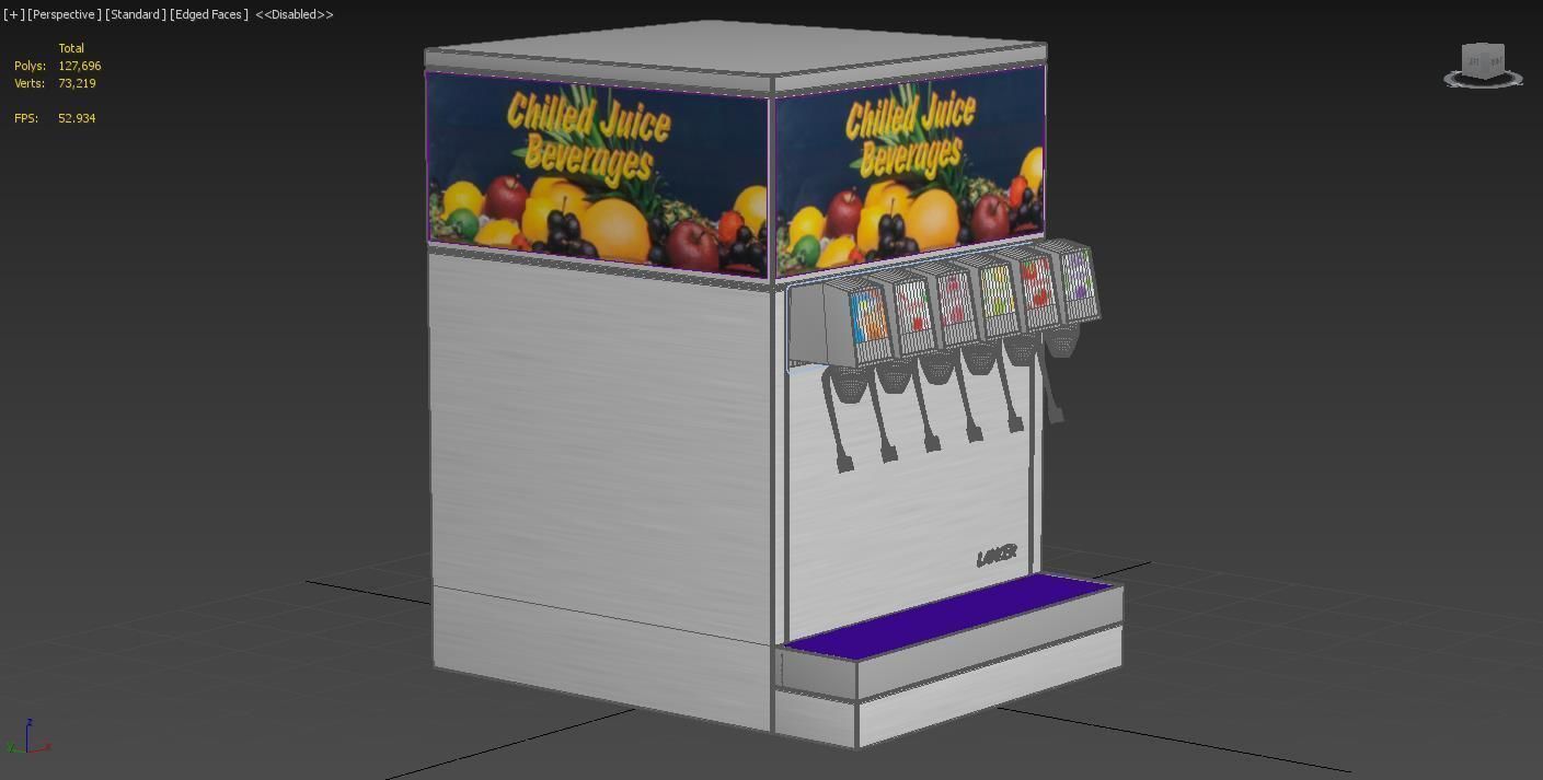 6-Flavor Counter Electric Juice Fountain System 3D model | CGTrader