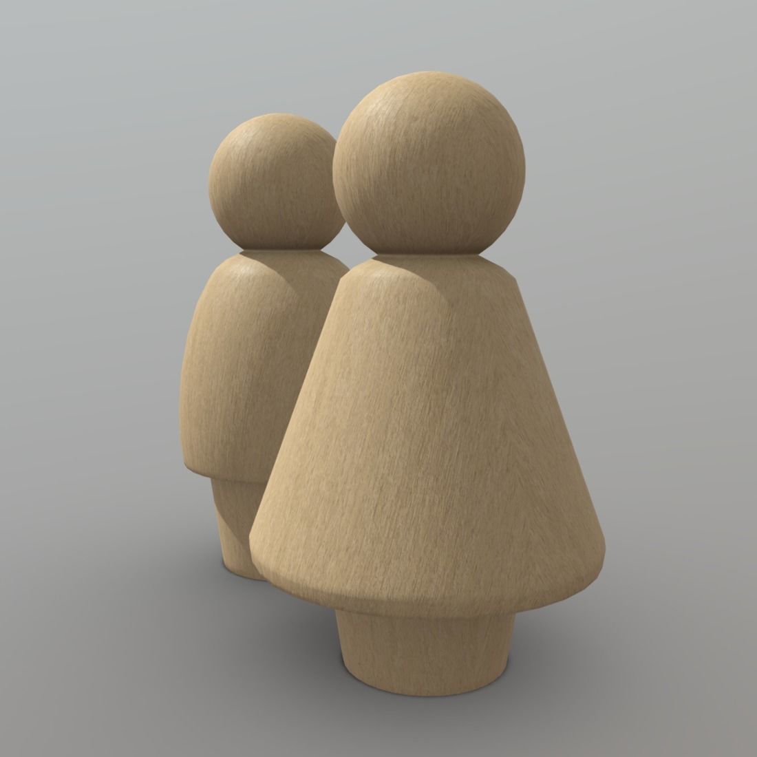 3D model Wooden Toy People VR / AR / low-poly | CGTrader