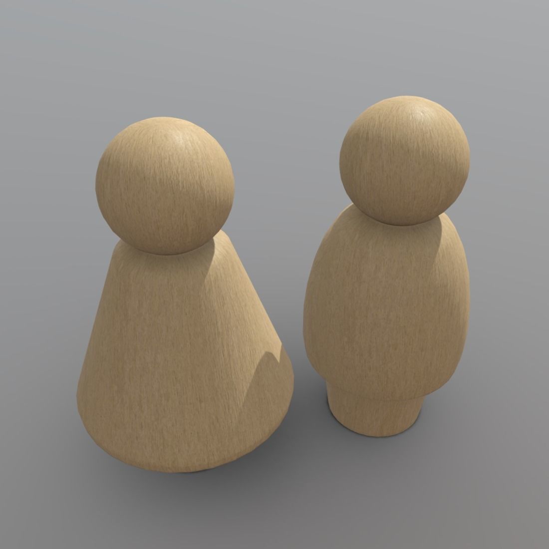 3D model Wooden Toy People VR / AR / low-poly | CGTrader
