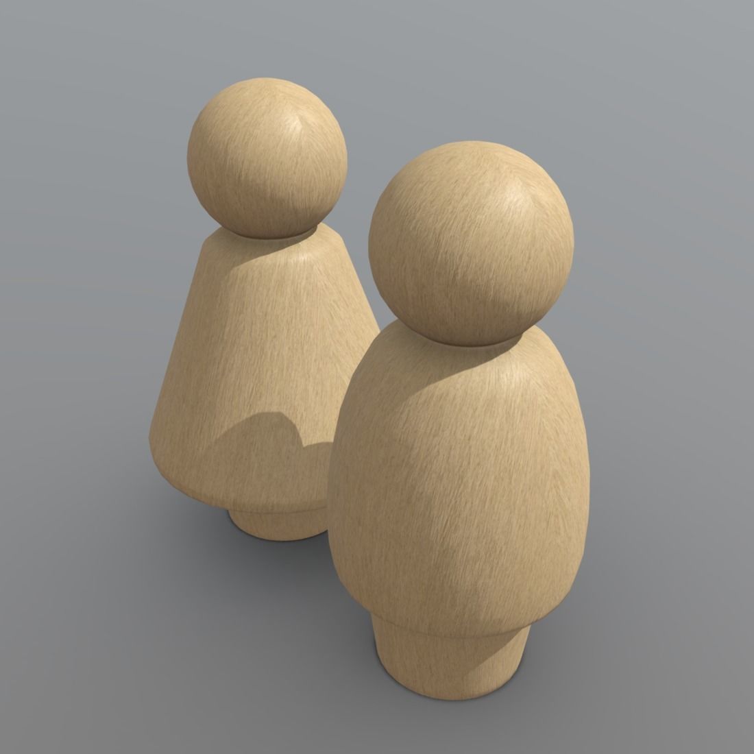 3D model Wooden Toy People VR / AR / low-poly | CGTrader