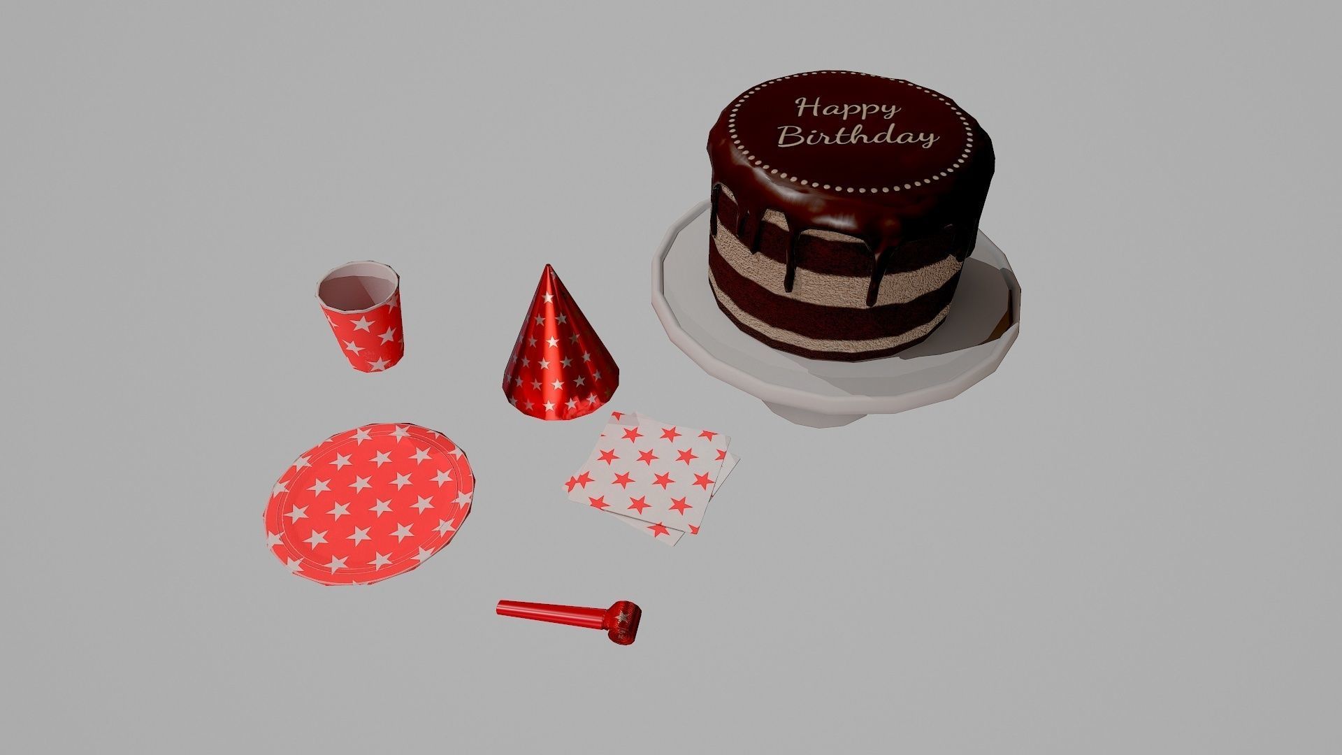 3D model Party Supply Pack - Birthday Props Pack - Party Props Pack VR ...