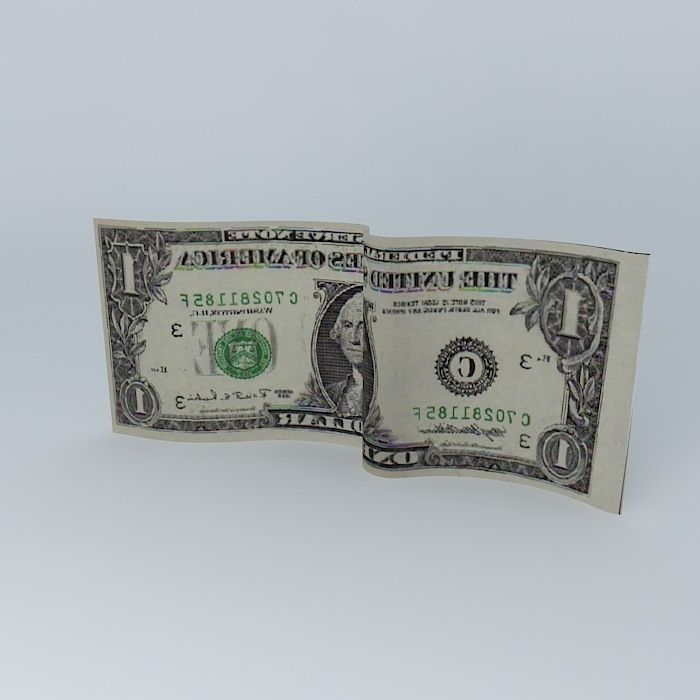One Dollar Banknote free 3D model | CGTrader