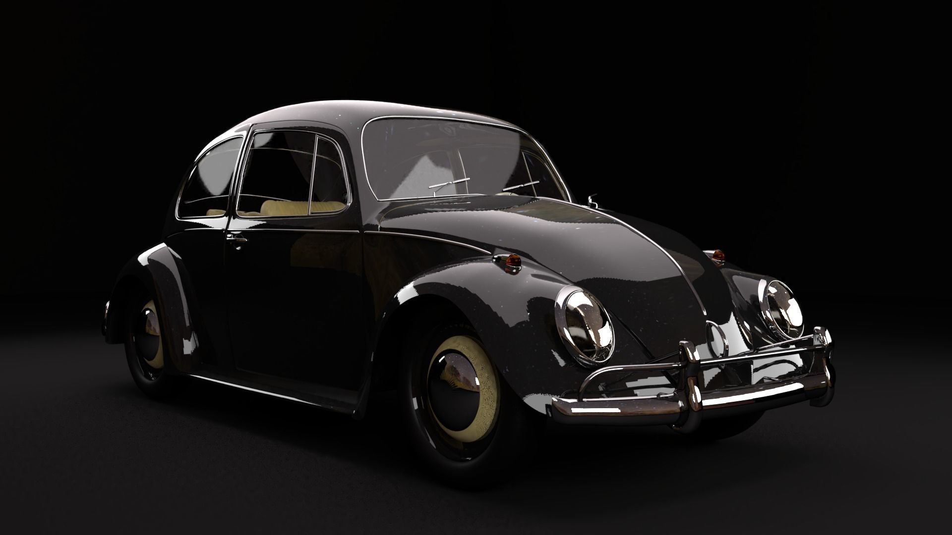 Lowered VW Kafer free 3D model | CGTrader