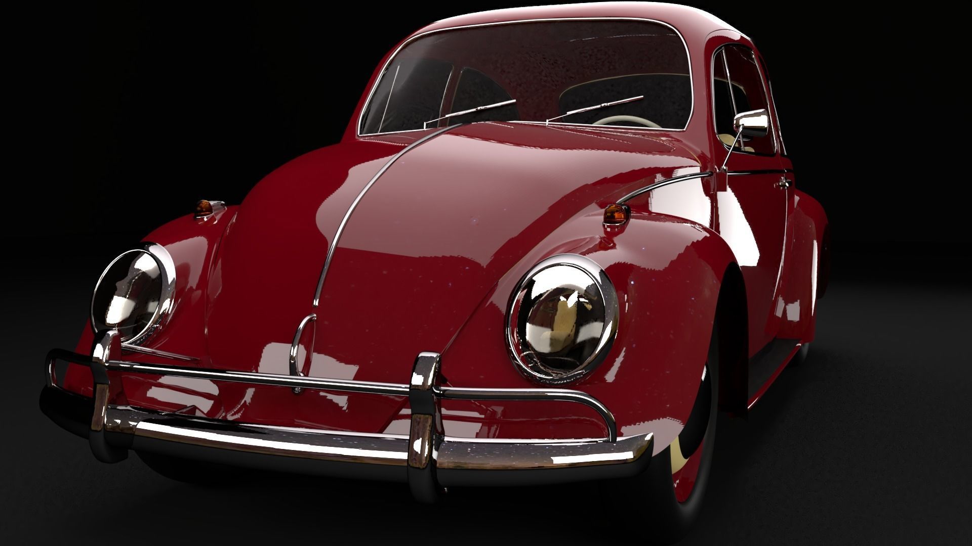 Lowered VW Kafer free 3D model | CGTrader