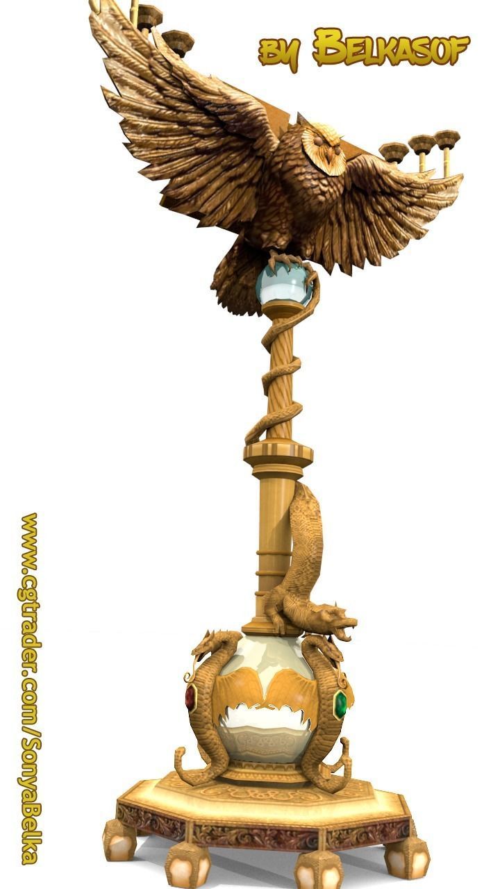 3D model Hogwarts Dumbledores golden lectern tribune - 3d Sculpture VR ...