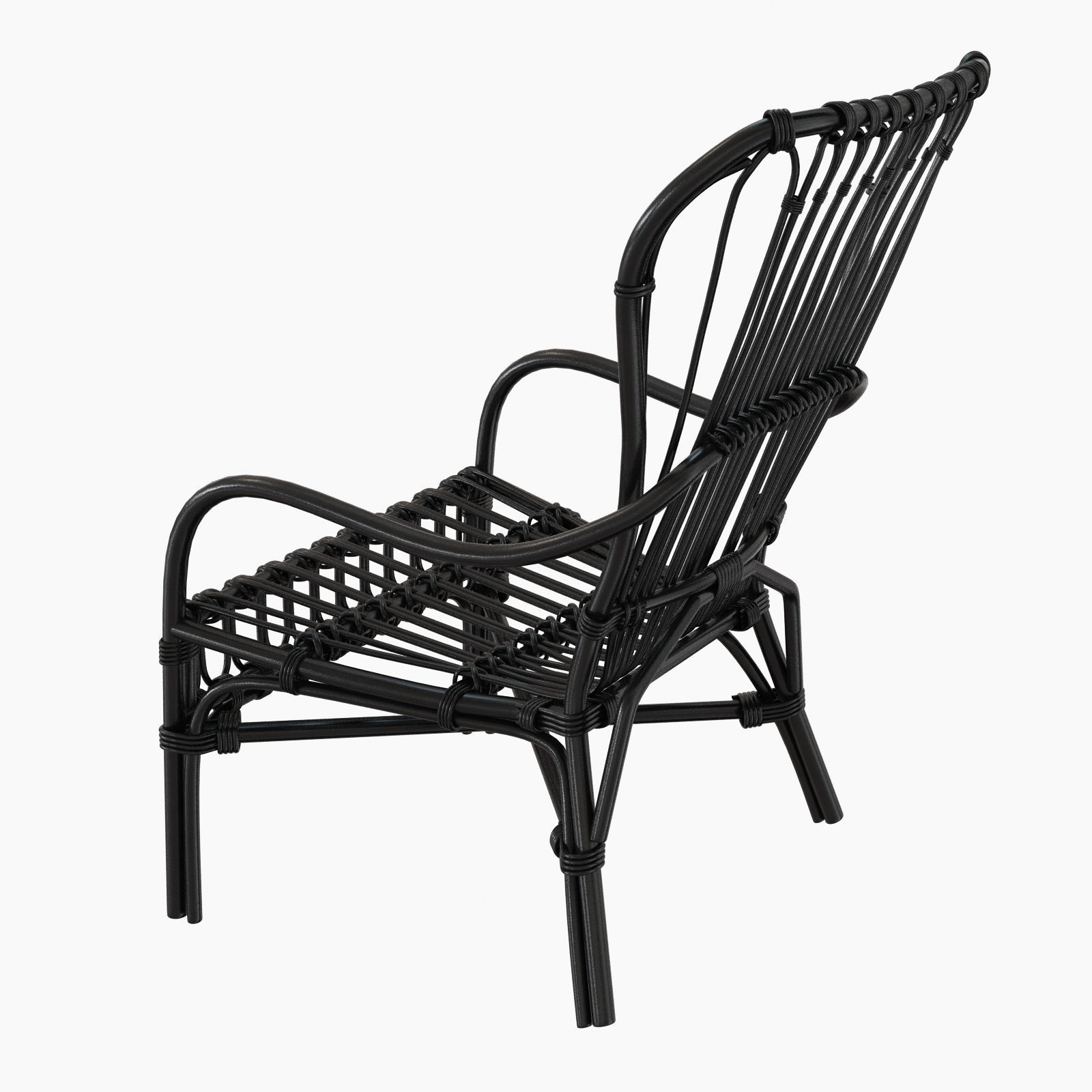 Storsele chair rattan bamboo black 3D model | CGTrader