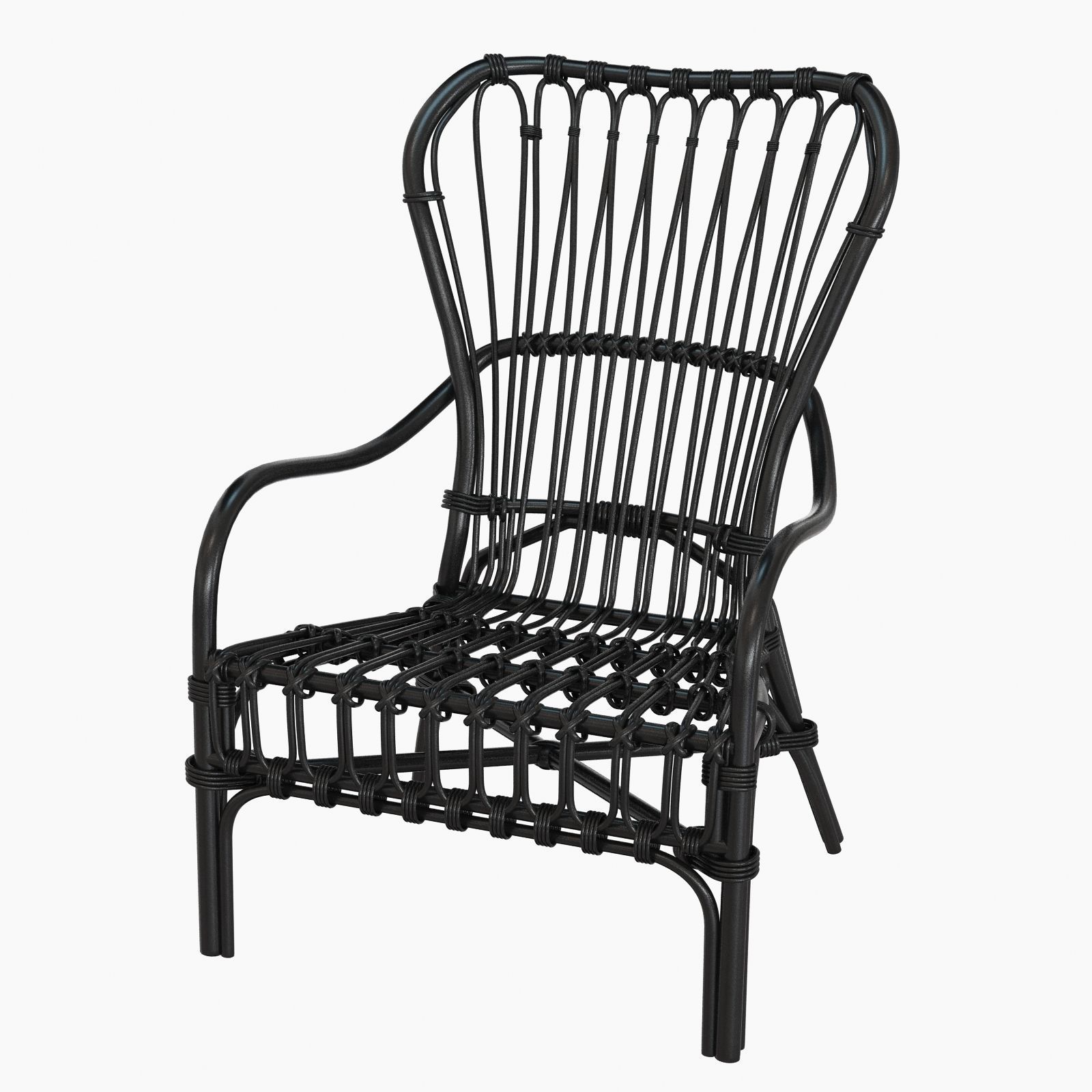 Storsele chair rattan bamboo black 3D model | CGTrader