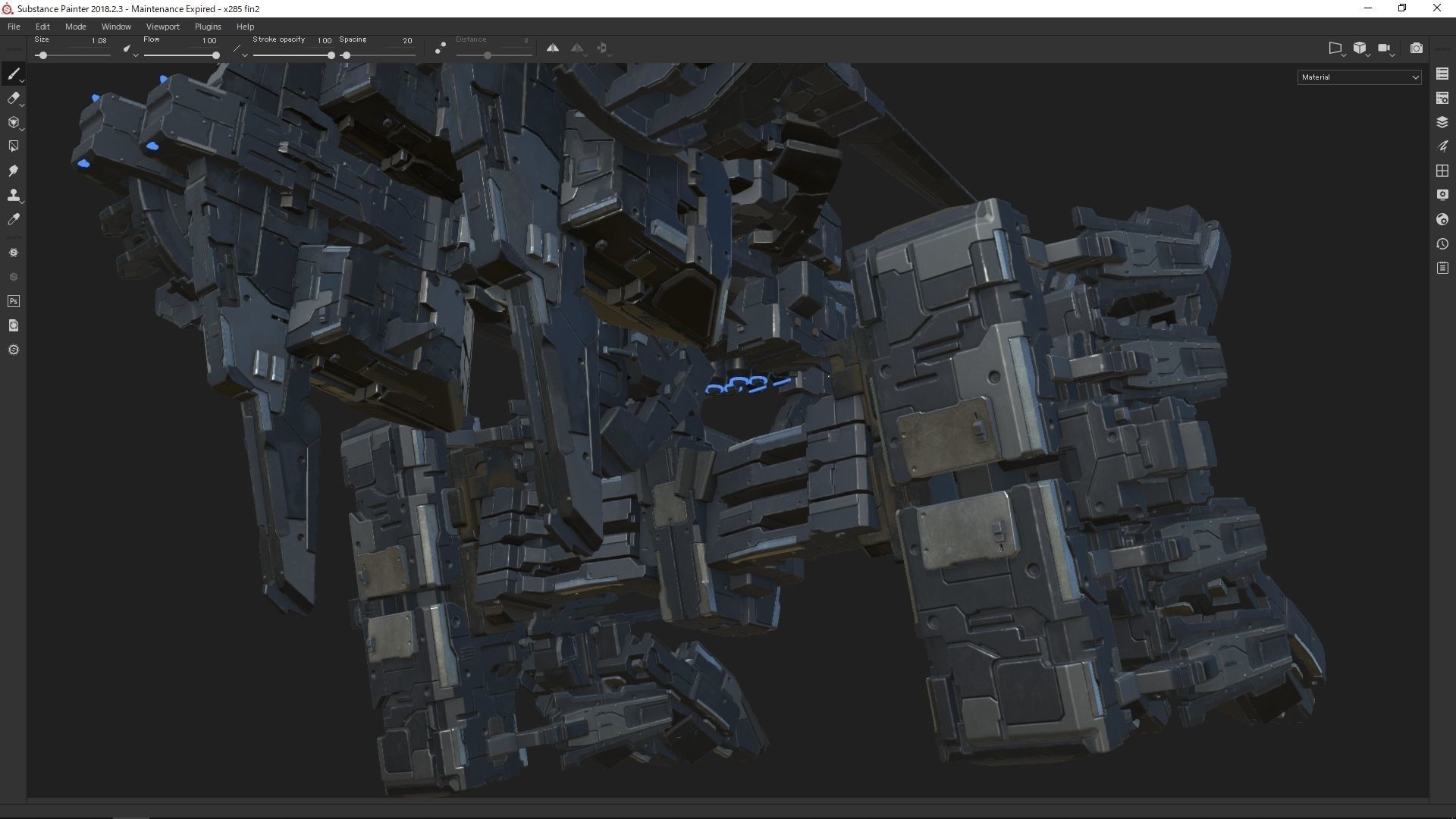 scifi-model-x285 spaceship 3D model | CGTrader