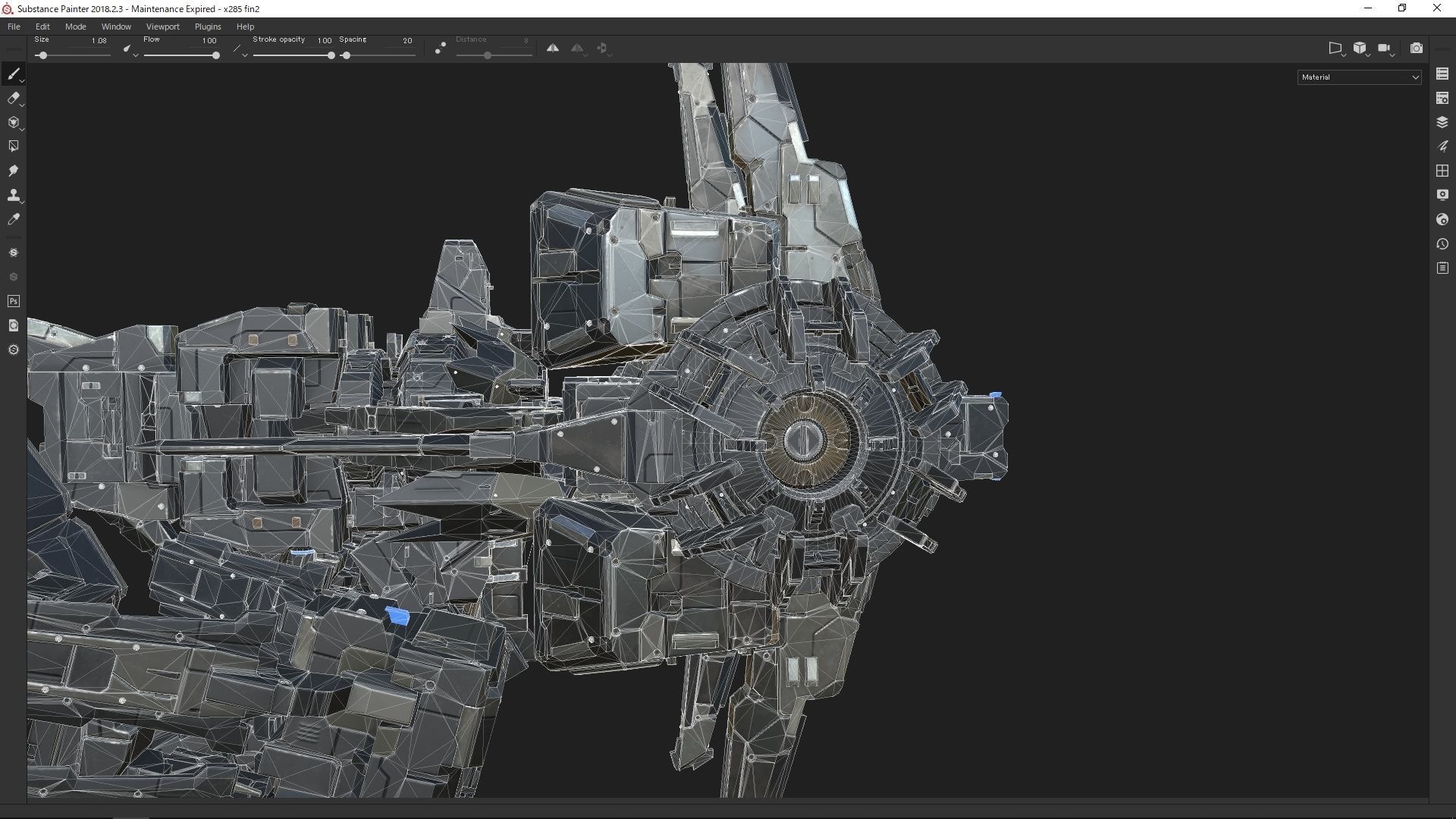 scifi-model-x285 spaceship 3D model | CGTrader