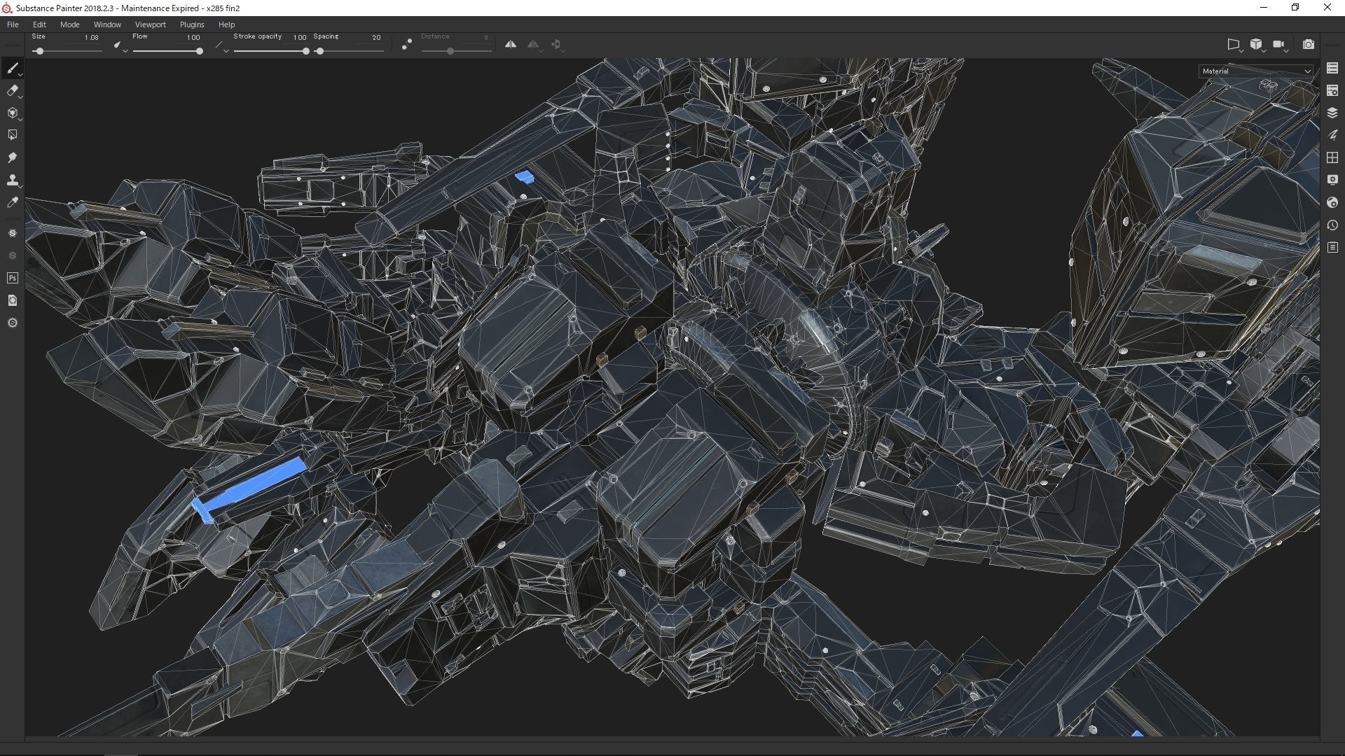 scifi-model-x285 spaceship 3D model | CGTrader