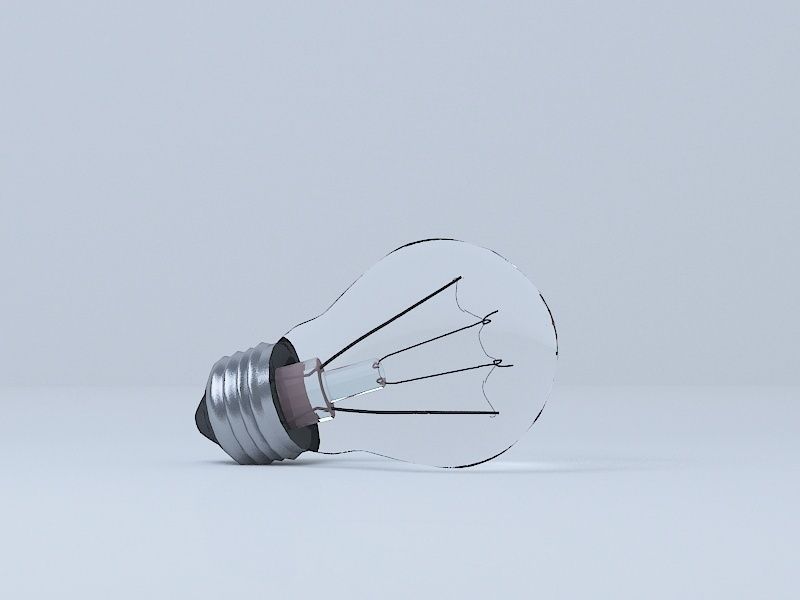 Lightning bulb free 3D model | CGTrader