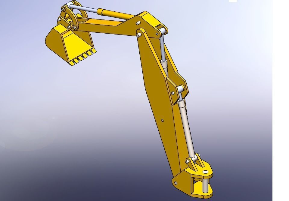 Excavator with handle 3D model 3D printable | CGTrader