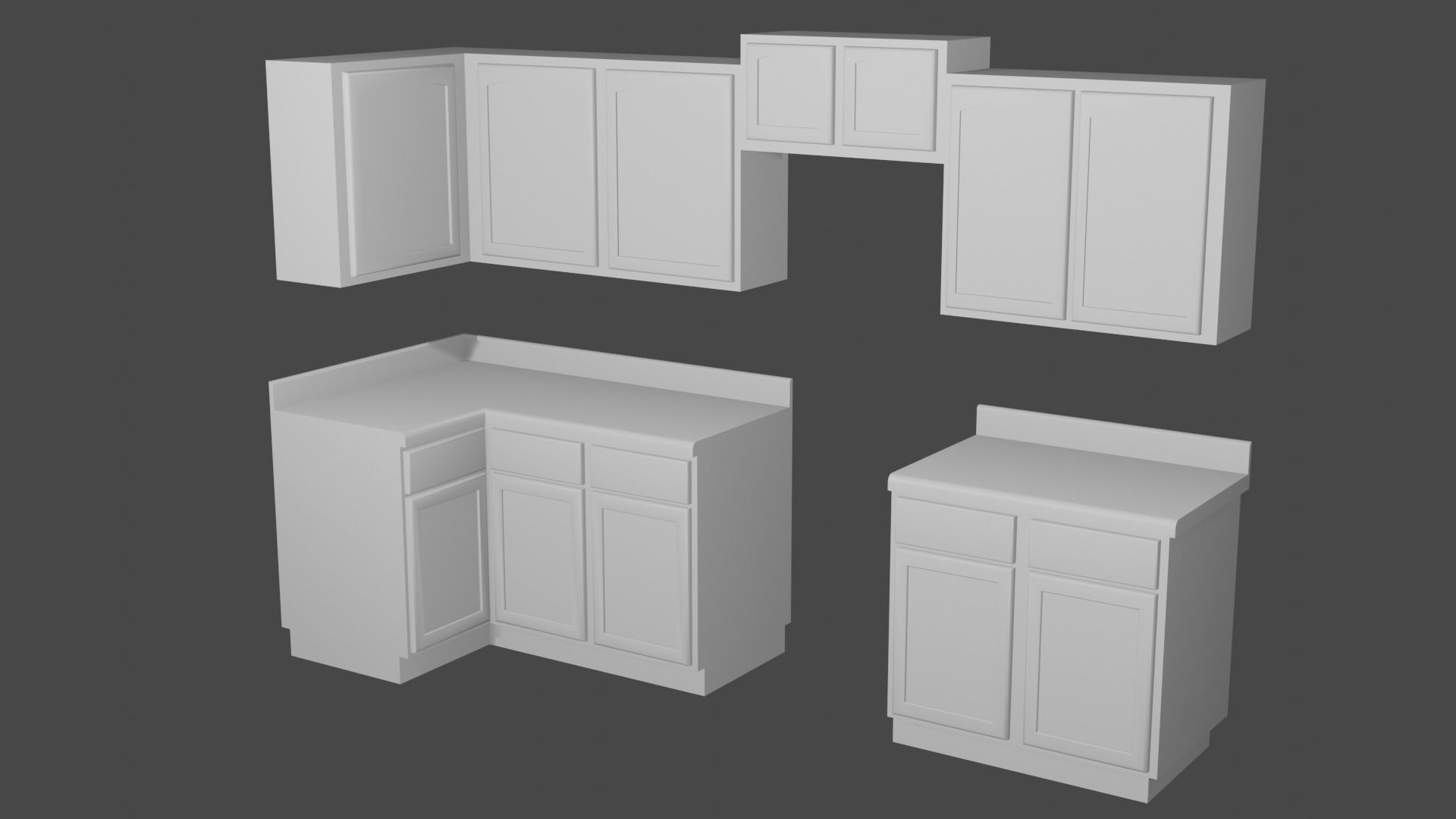 Set of Kitchen Cabinets 3D model | CGTrader