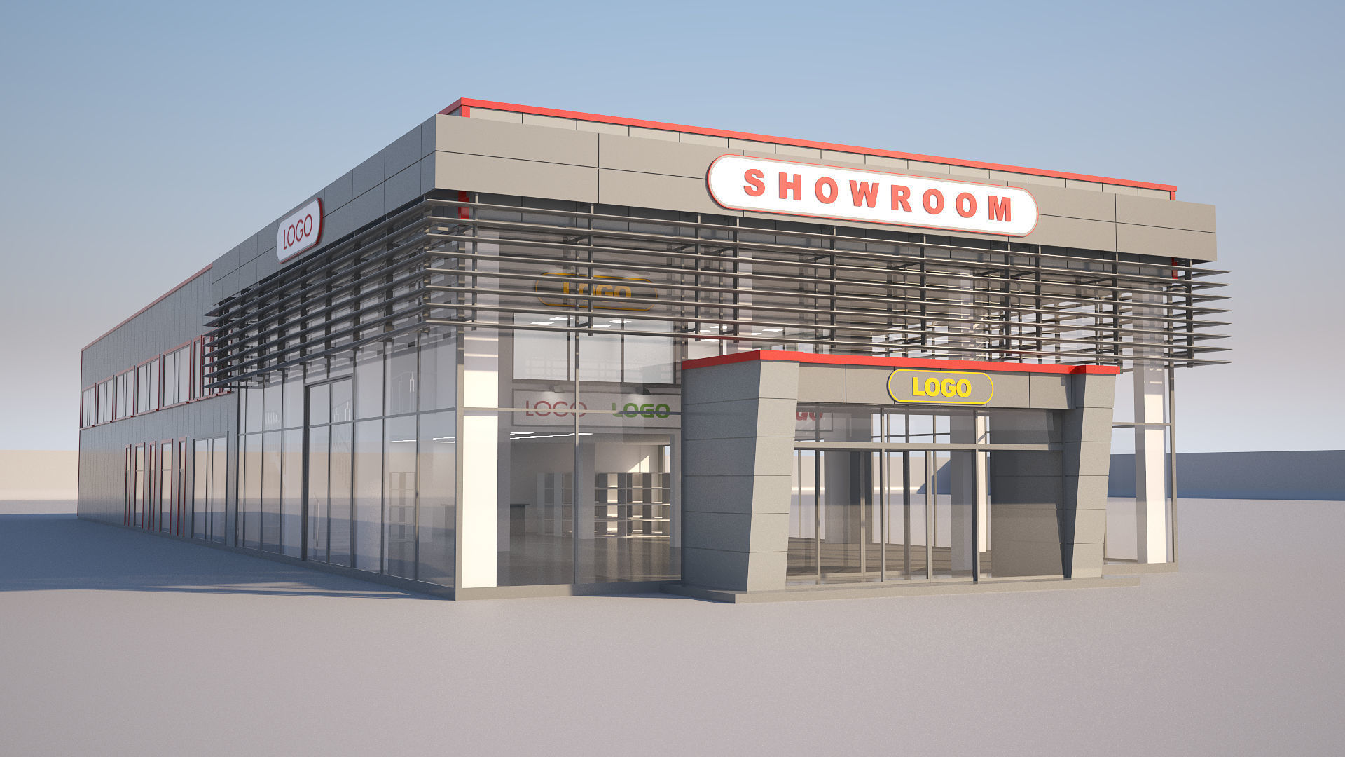 Showroom Building 3D model | CGTrader