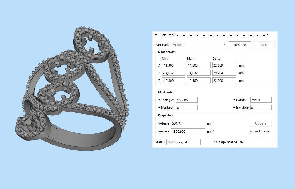 Women Long finger ring 3dm stl 3D print model 3D model 3D printable ...