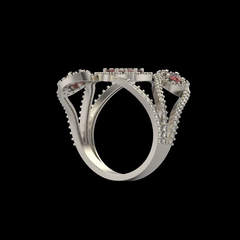 Women Long finger ring 3dm stl 3D print model 3D model 3D printable ...