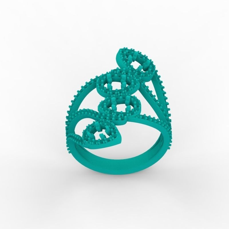 Women Long finger ring 3dm stl 3D print model 3D model 3D printable ...