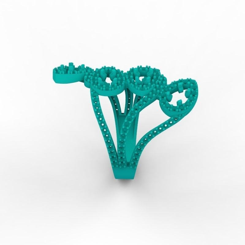 Women Long finger ring 3dm stl 3D print model 3D model 3D printable ...