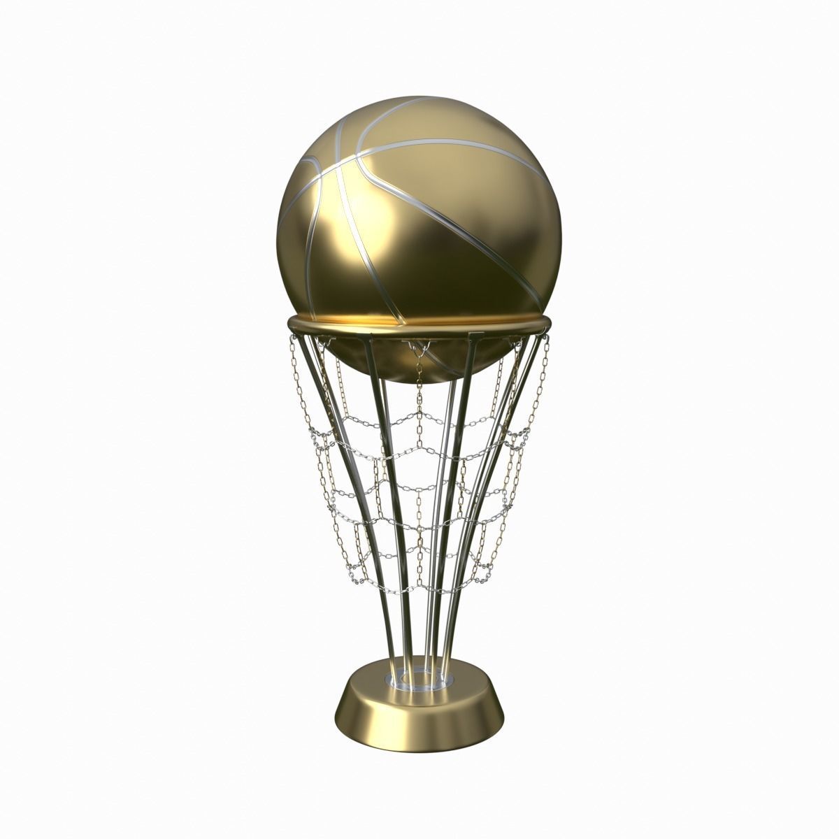 Basketball Trophy Gold Silver 3D model | CGTrader