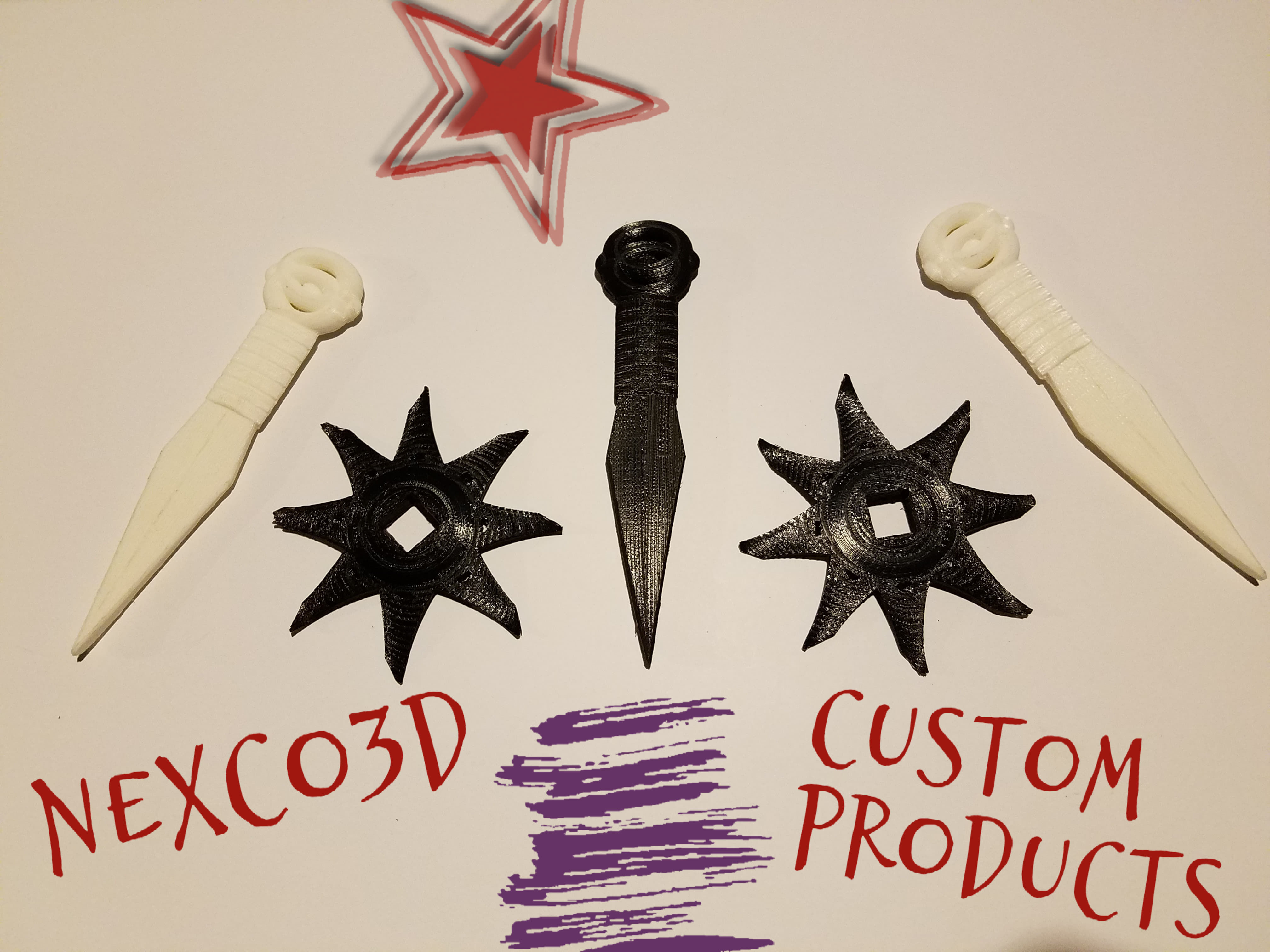 Kunai and Shuriken 3D model | CGTrader